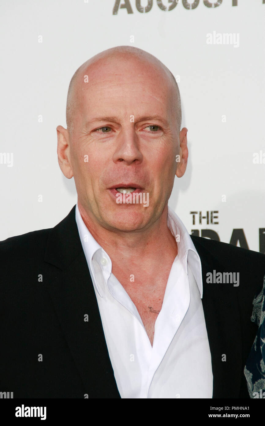 Bruce Willis at the World Premiere of Lionsgate Films' "The Expendables ...
