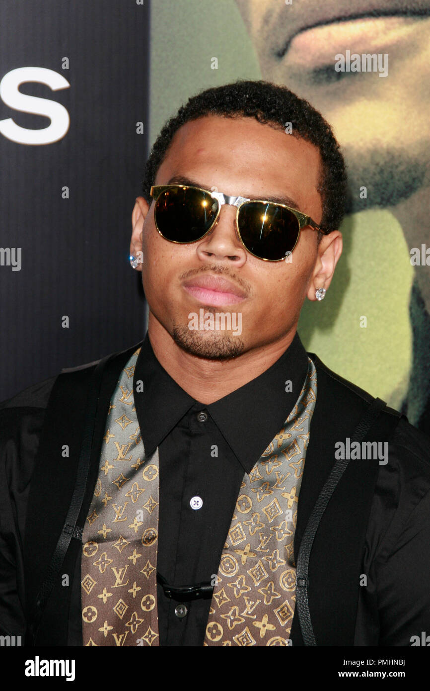 Chris Brown at the Premiere of Screen Gems' "Takers". Arrivals held at ...
