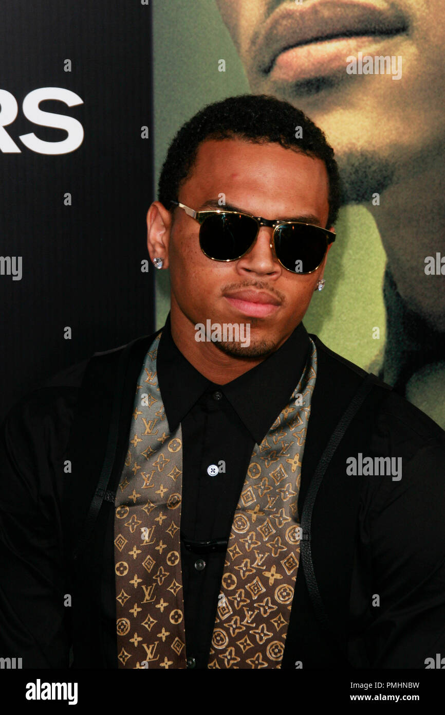Chris Brown at the Premiere of Screen Gems' "Takers". Arrivals held at ...