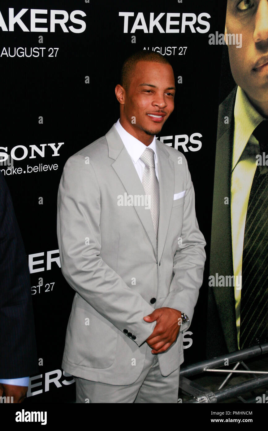 Tip ( T.I. ) Harris at the Premiere of Screen Gems' "Takers". Arrivals ...