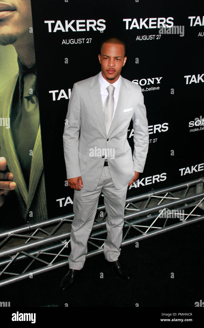Tip ( T.I. ) Harris at the Premiere of Screen Gems' "Takers". Arrivals ...