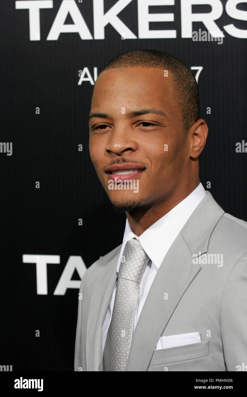 Tip ( T.I. ) Harris at the Premiere of Screen Gems' "Takers". Arrivals ...