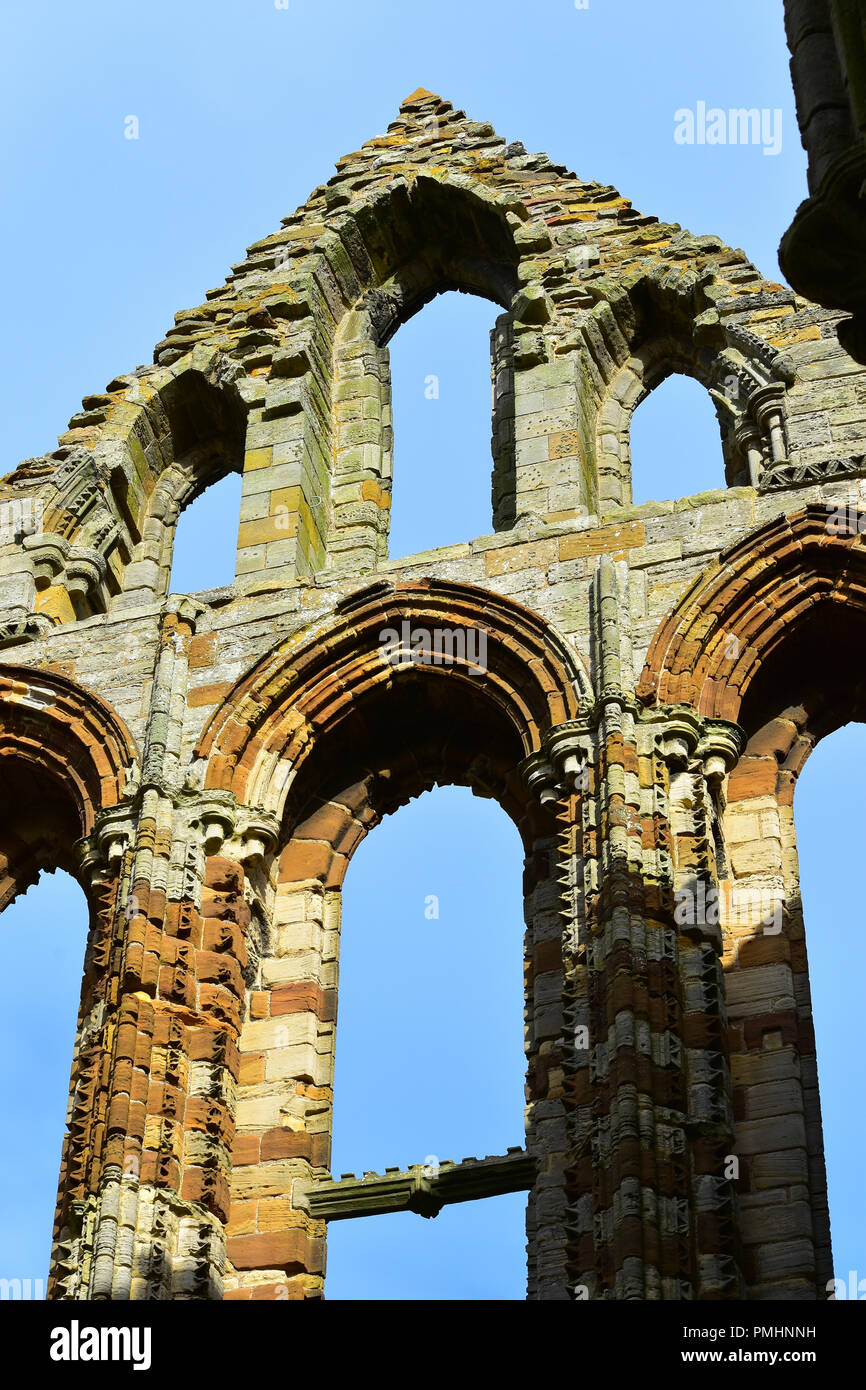 Whitby Abbey close up details, North Yorkshire Moors, England UK Stock ...