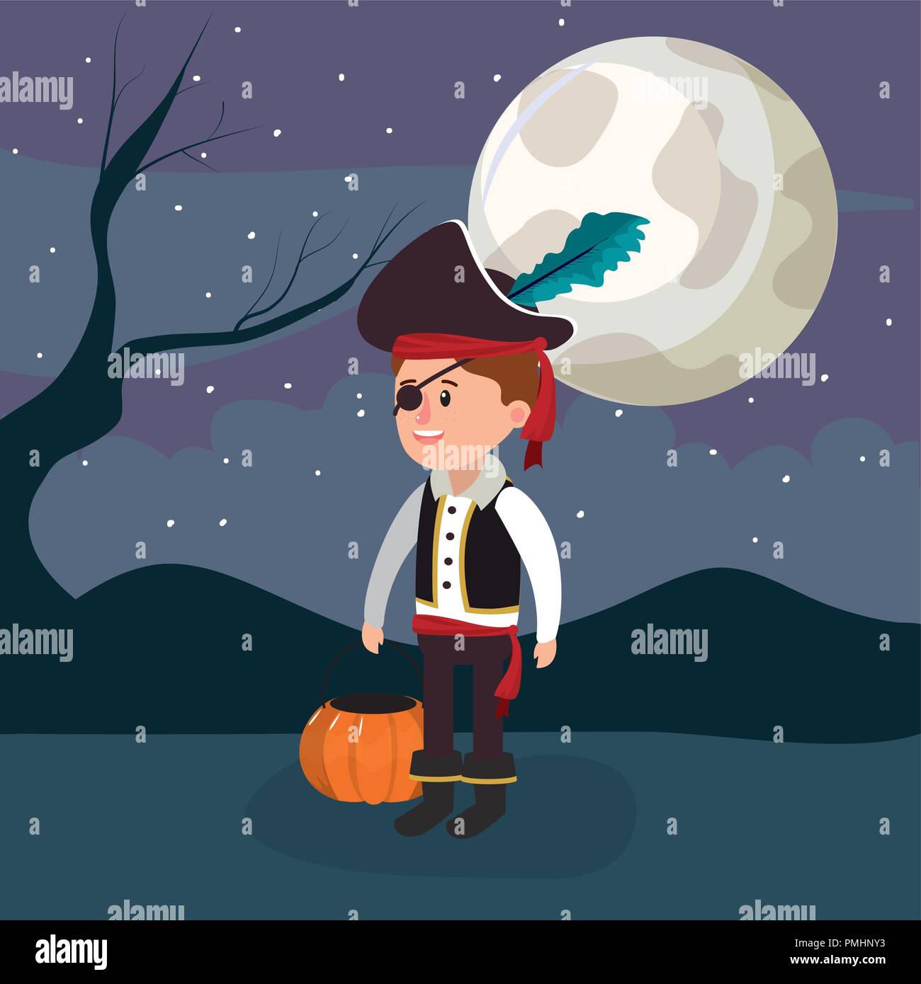 Halloween and boy Stock Vector Image & Art - Alamy
