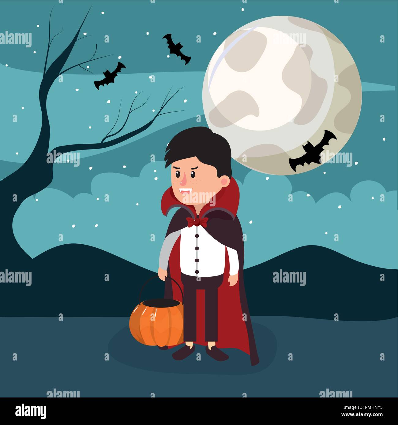 Halloween and boy Stock Vector Image & Art - Alamy