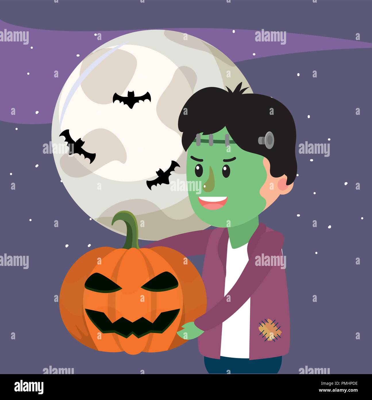 Halloween and boy Stock Vector Image & Art - Alamy