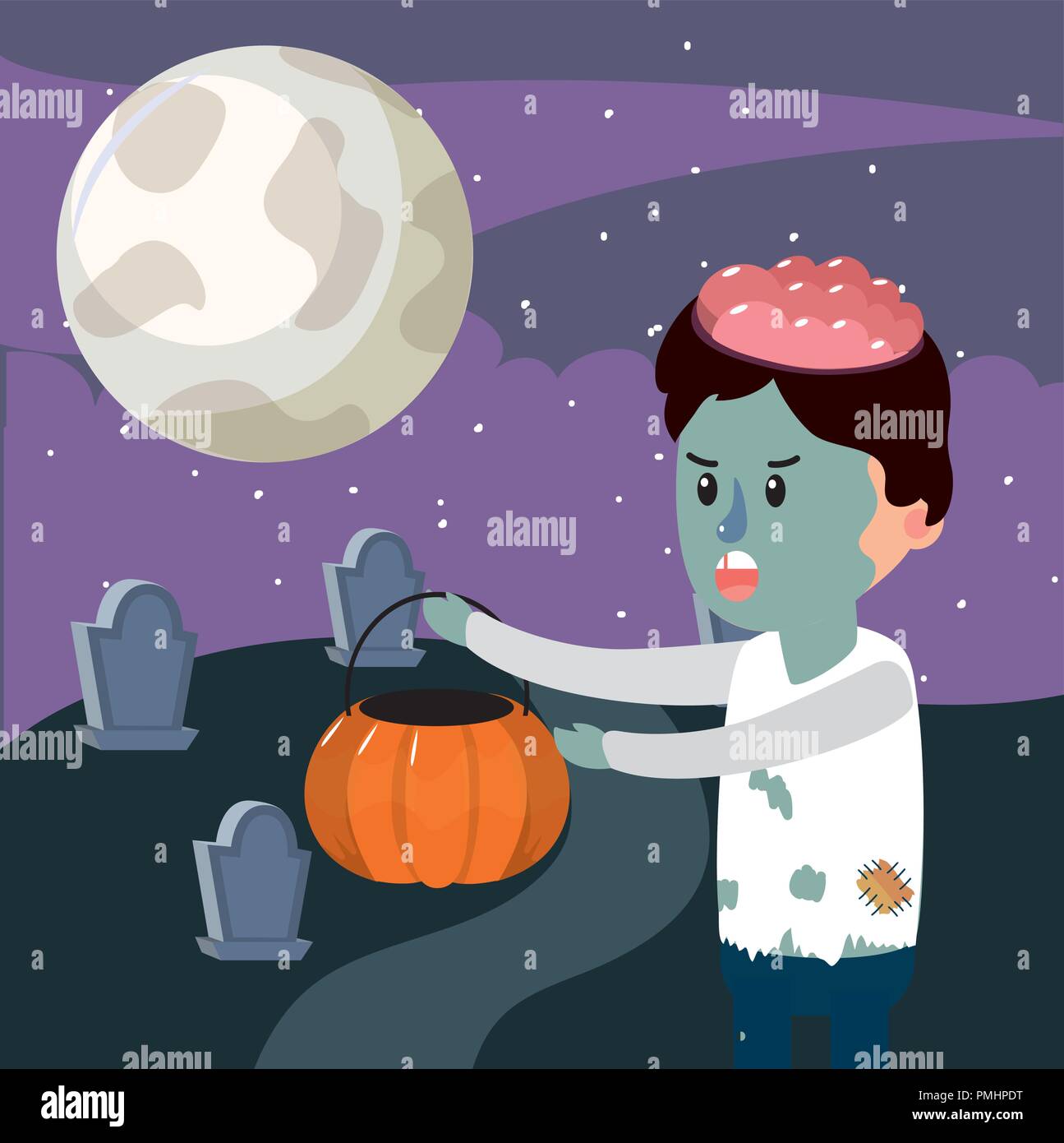 Halloween and boy Stock Vector Image & Art - Alamy