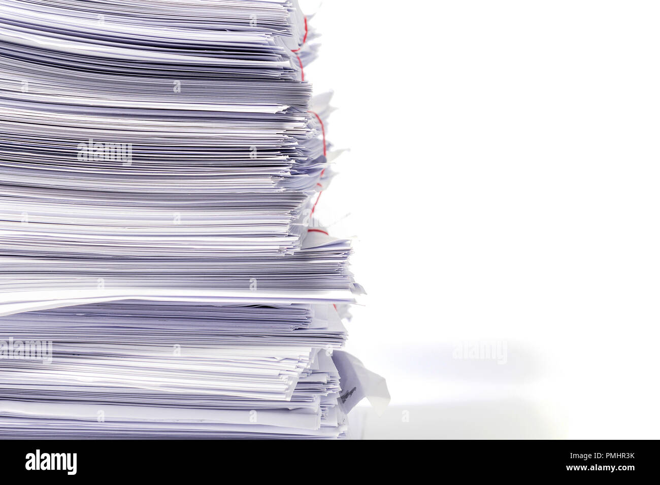 Stack of Documents isolated on white background Stock Photo - Alamy