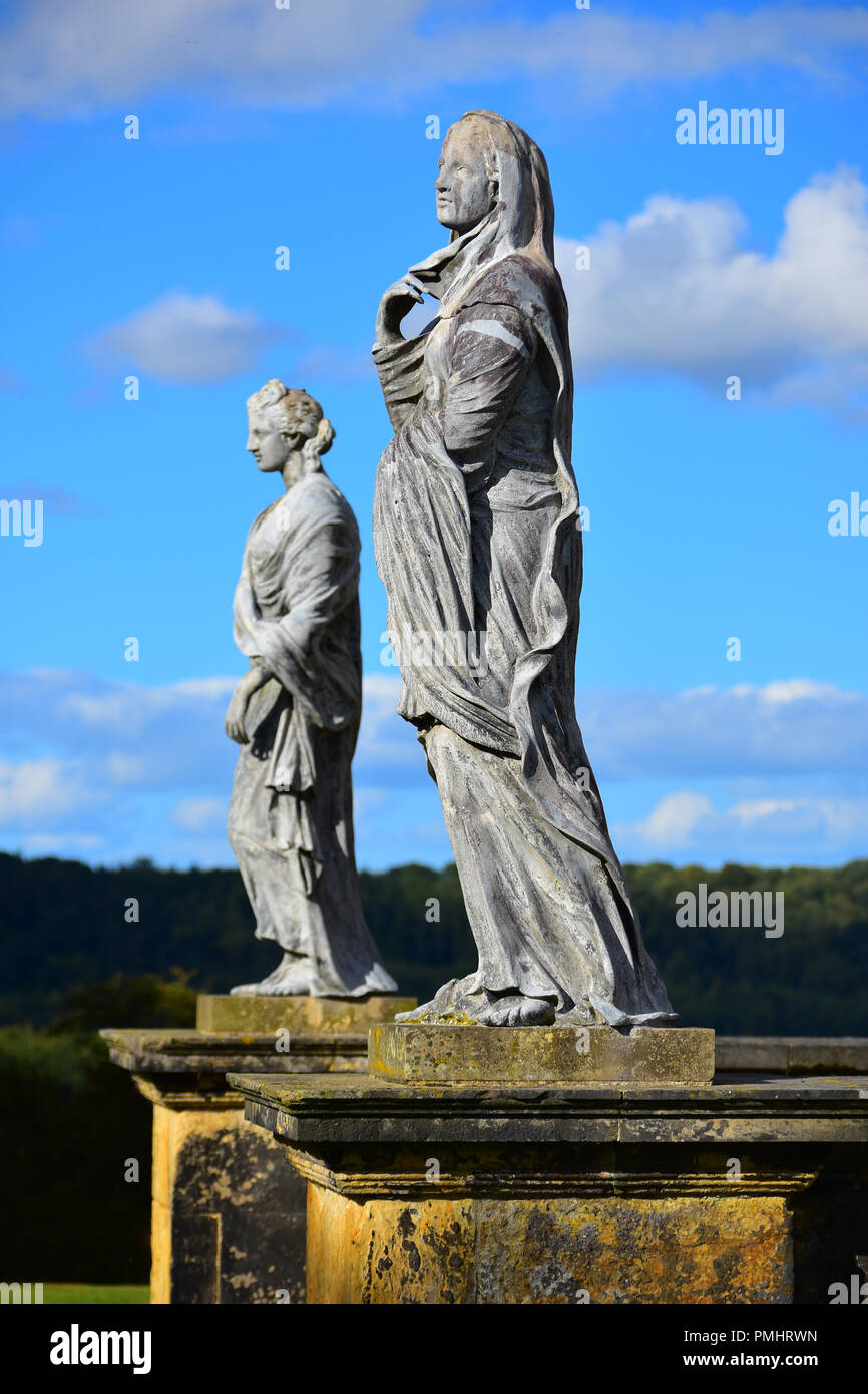 Statue on the Temple of the four winds at Castle Howard grounds, North ...