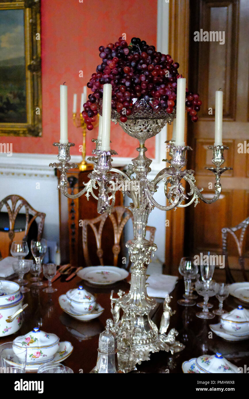 Dining table at Castle Howard, North Yorkshire, England UK Stock Photo ...
