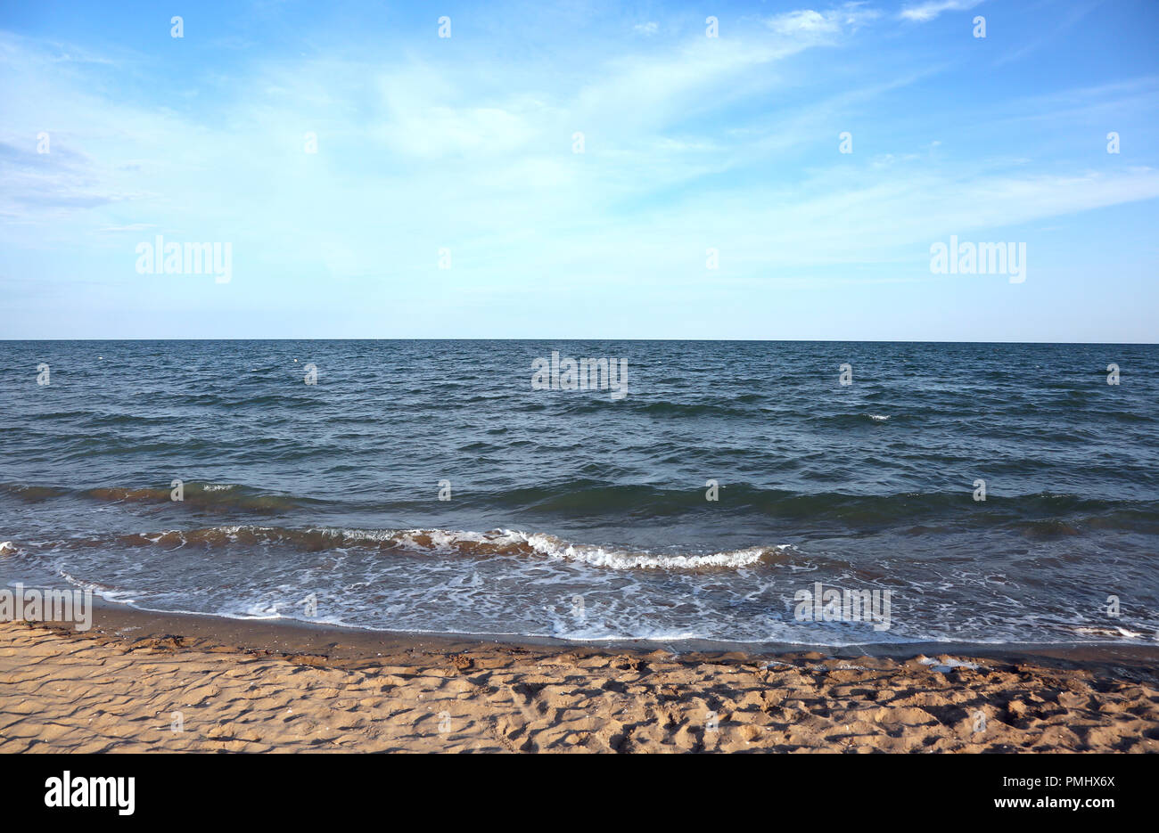 simple background with sea and beach in summer Stock Photo - Alamy