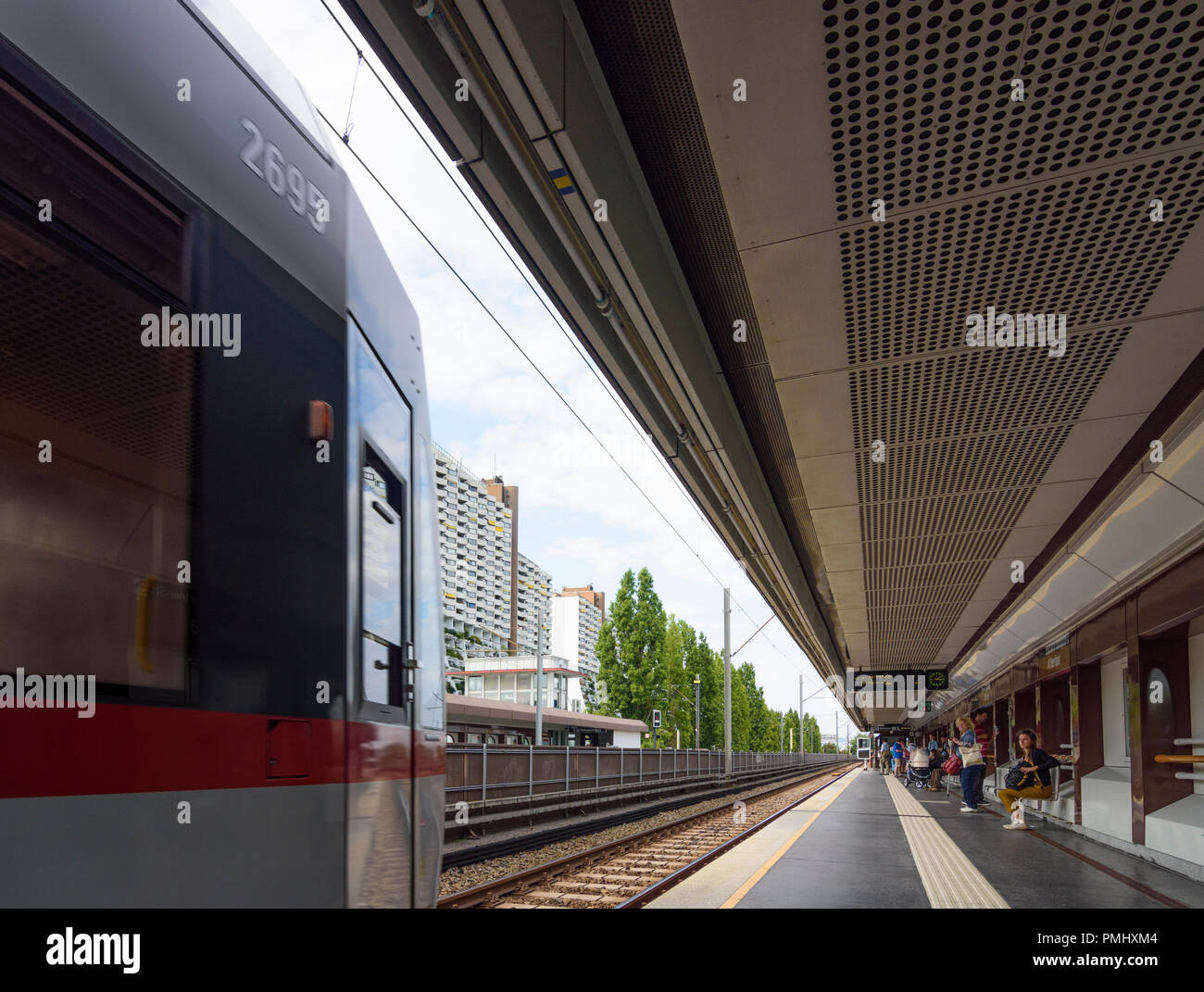 Wien, Vienna: subway line 6, station Alterlaa, 23. Liesing, Wien ...