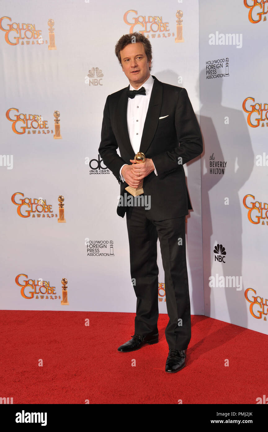 Colin Firth at the 68th Annual Golden Globe Awards at the Beverly ...