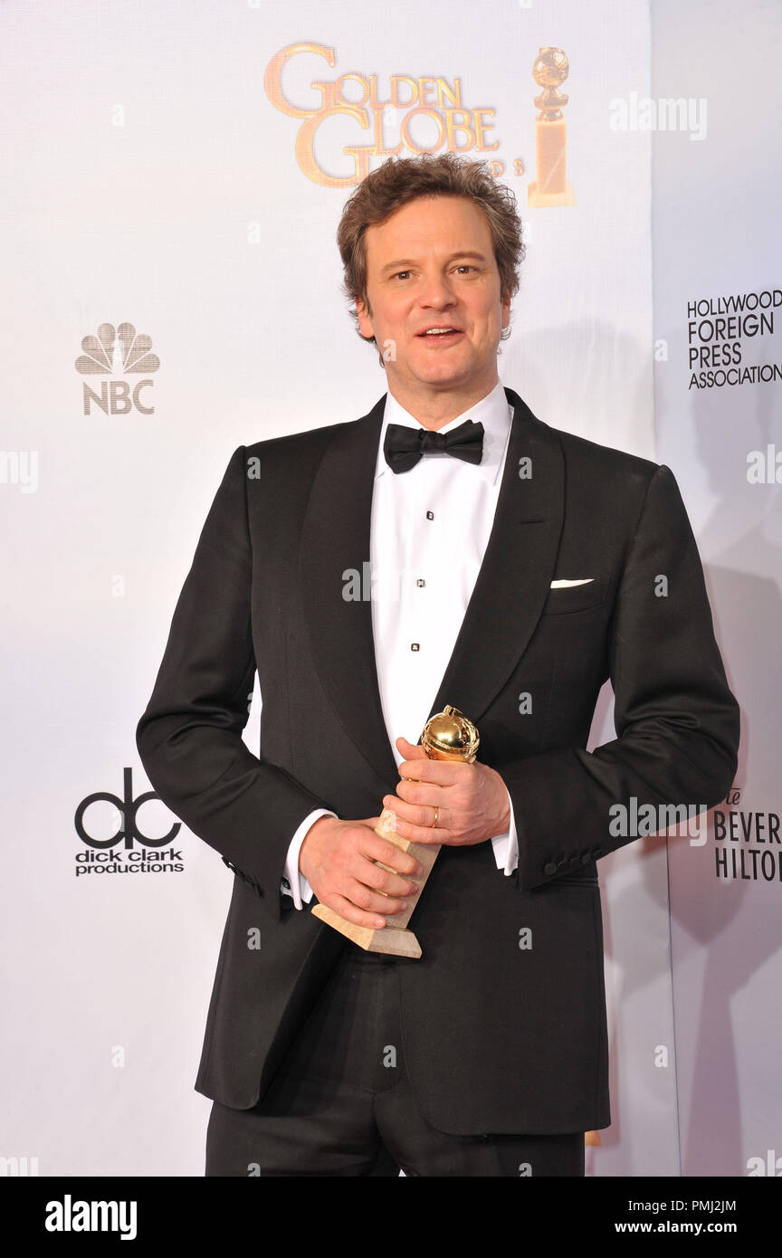 Colin Firth at the 68th Annual Golden Globe Awards at the Beverly ...