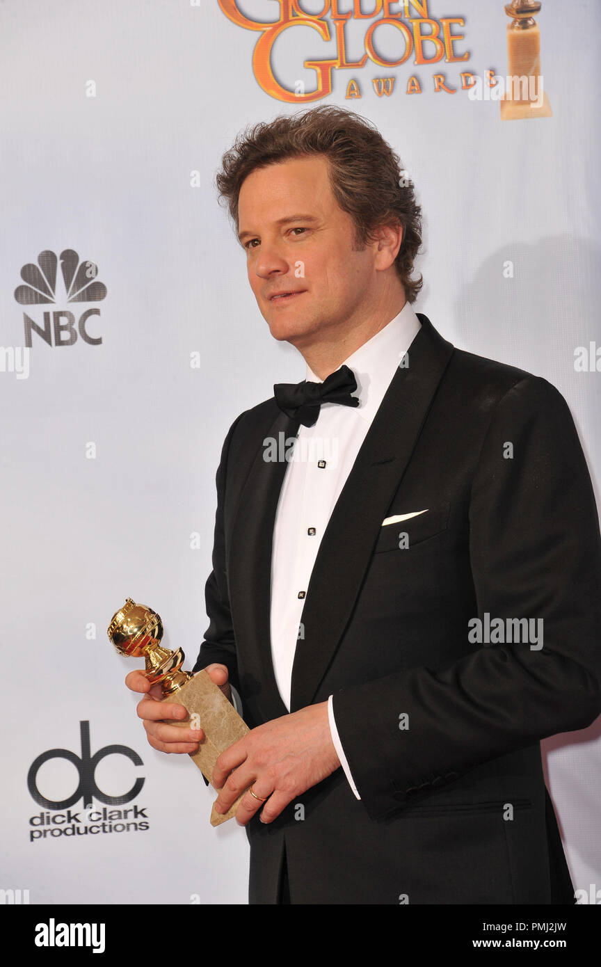 Colin Firth at the 68th Annual Golden Globe Awards at the Beverly ...