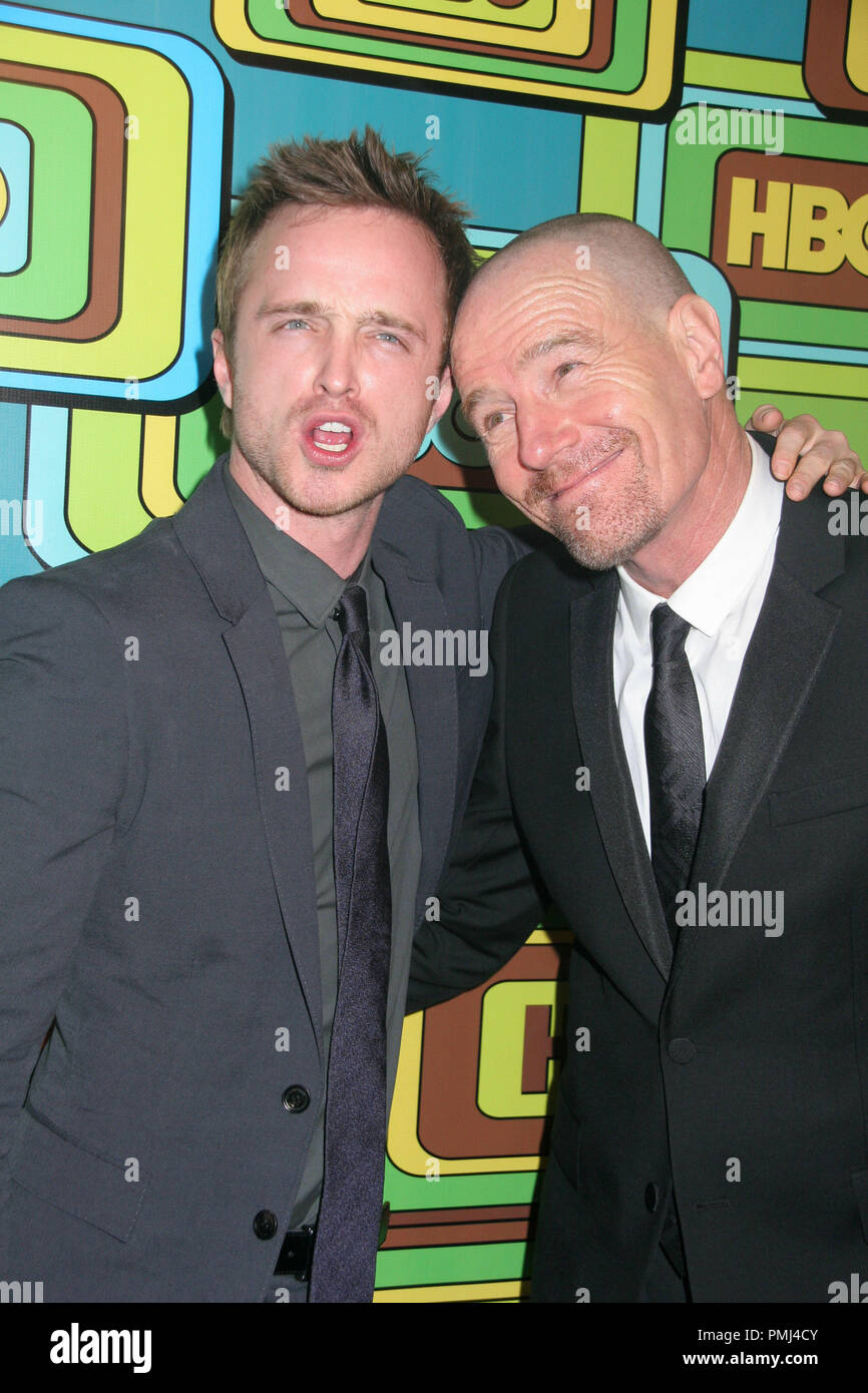 Aaron Paul & Bryan Cranston 01/16/11 "68th Golden Globe Awards HBO ...