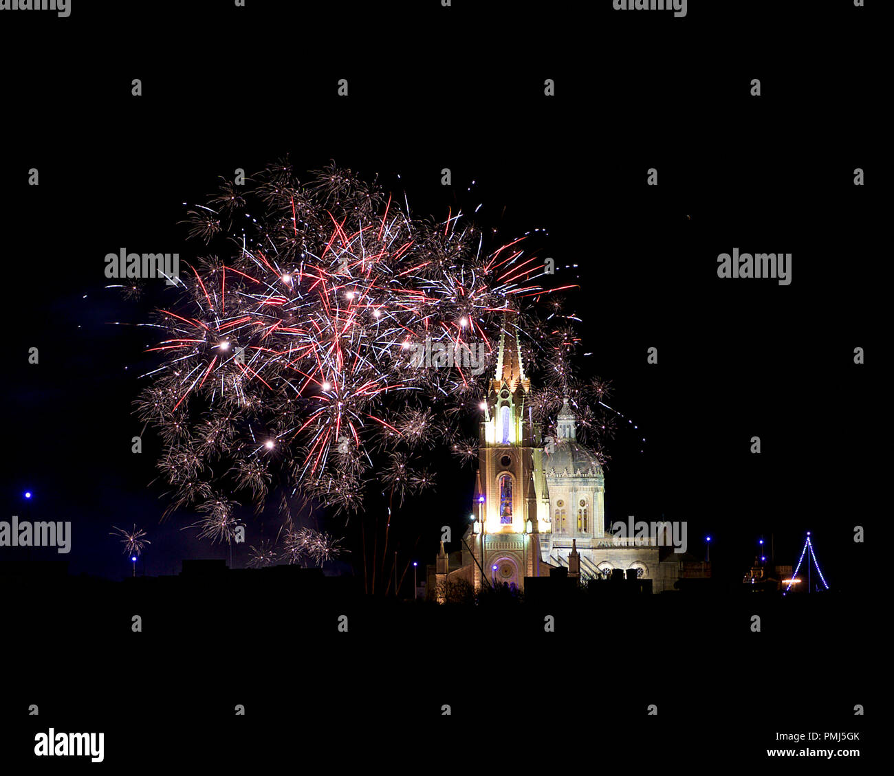Firework display, Gozo, Malta Stock Photo - Alamy