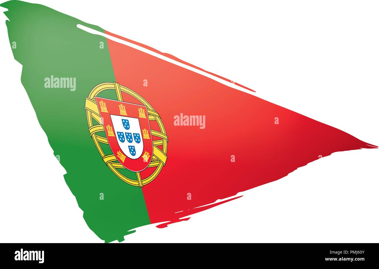 Portugal flag, vector illustration on a white background Stock Vector ...