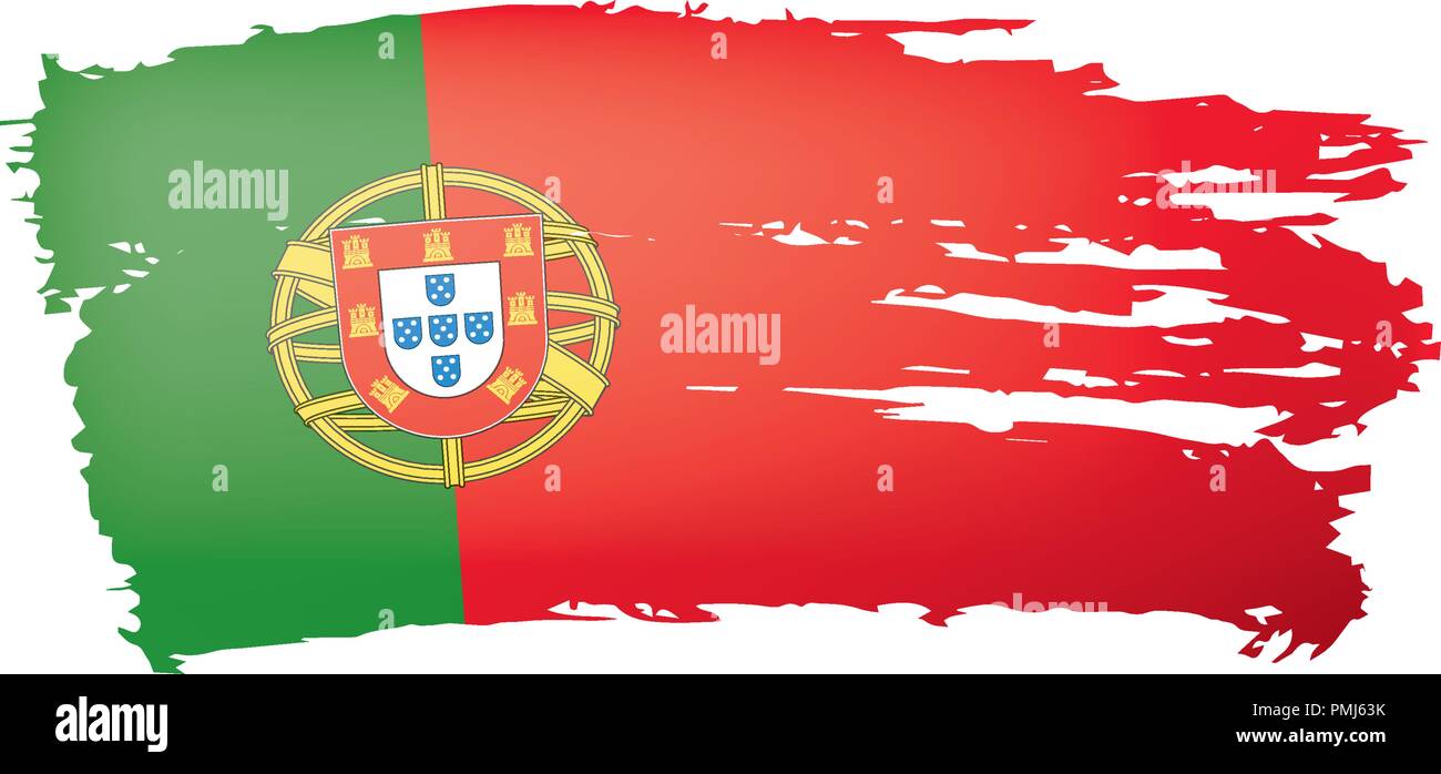 Portugal flag, vector illustration on a white background Stock Vector ...