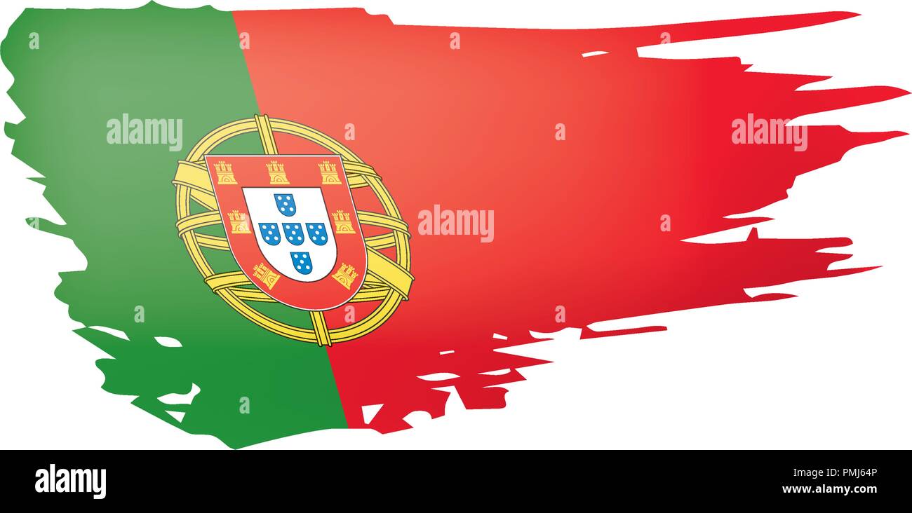 Portugal flag, vector illustration on a white background Stock Vector ...