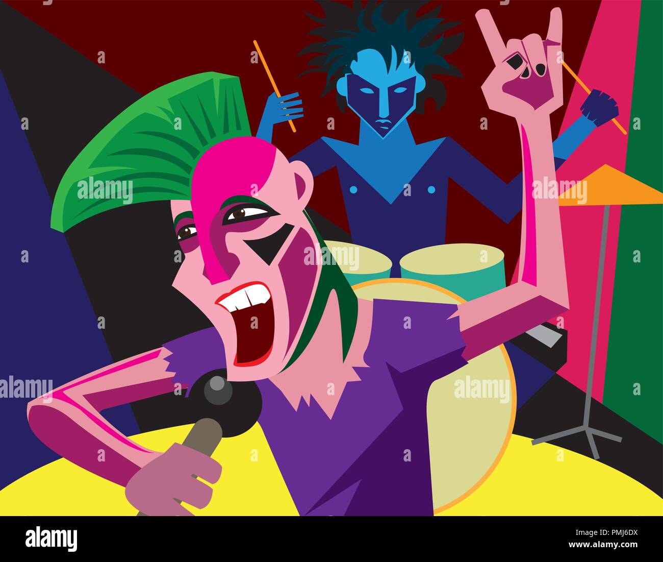 Mohawk punk male Stock Vector Images - Alamy