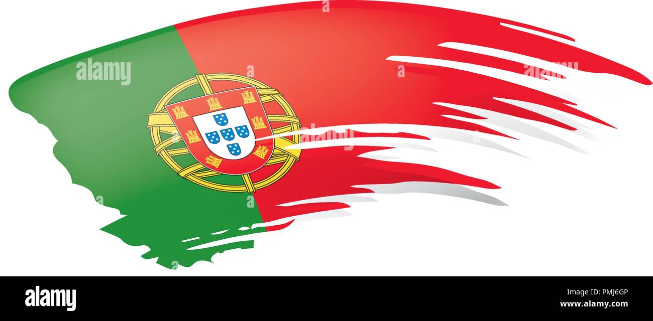 Portugal flag, vector illustration on a white background Stock Vector ...