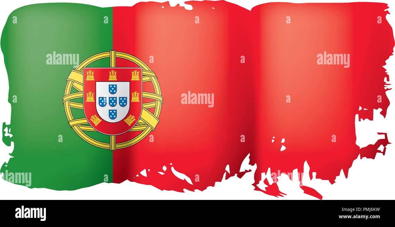Portugal flag, vector illustration on a white background Stock Vector ...