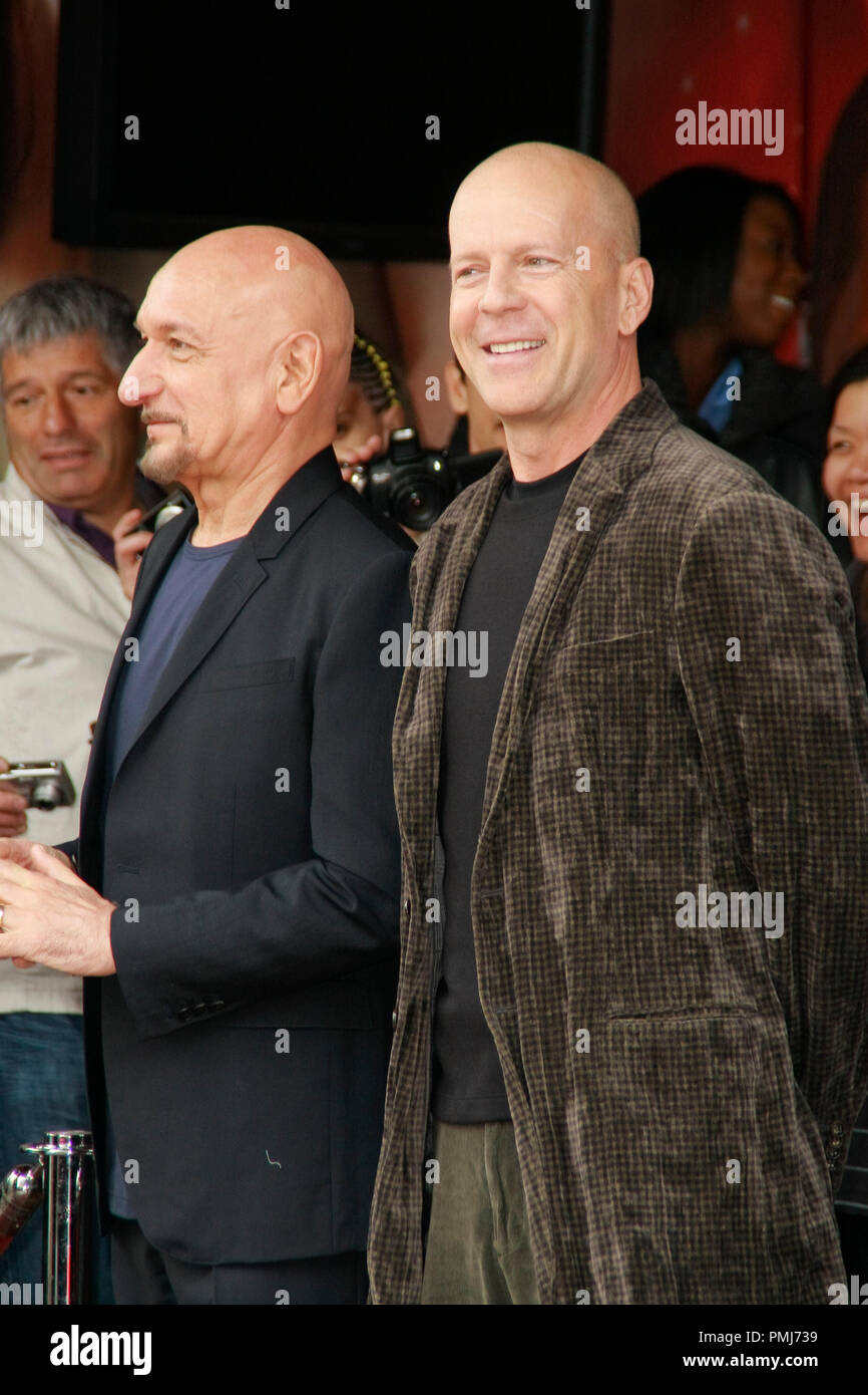 Ben Kingsley and Bruce Willis at the Hollywood Chamber of Commerce ...