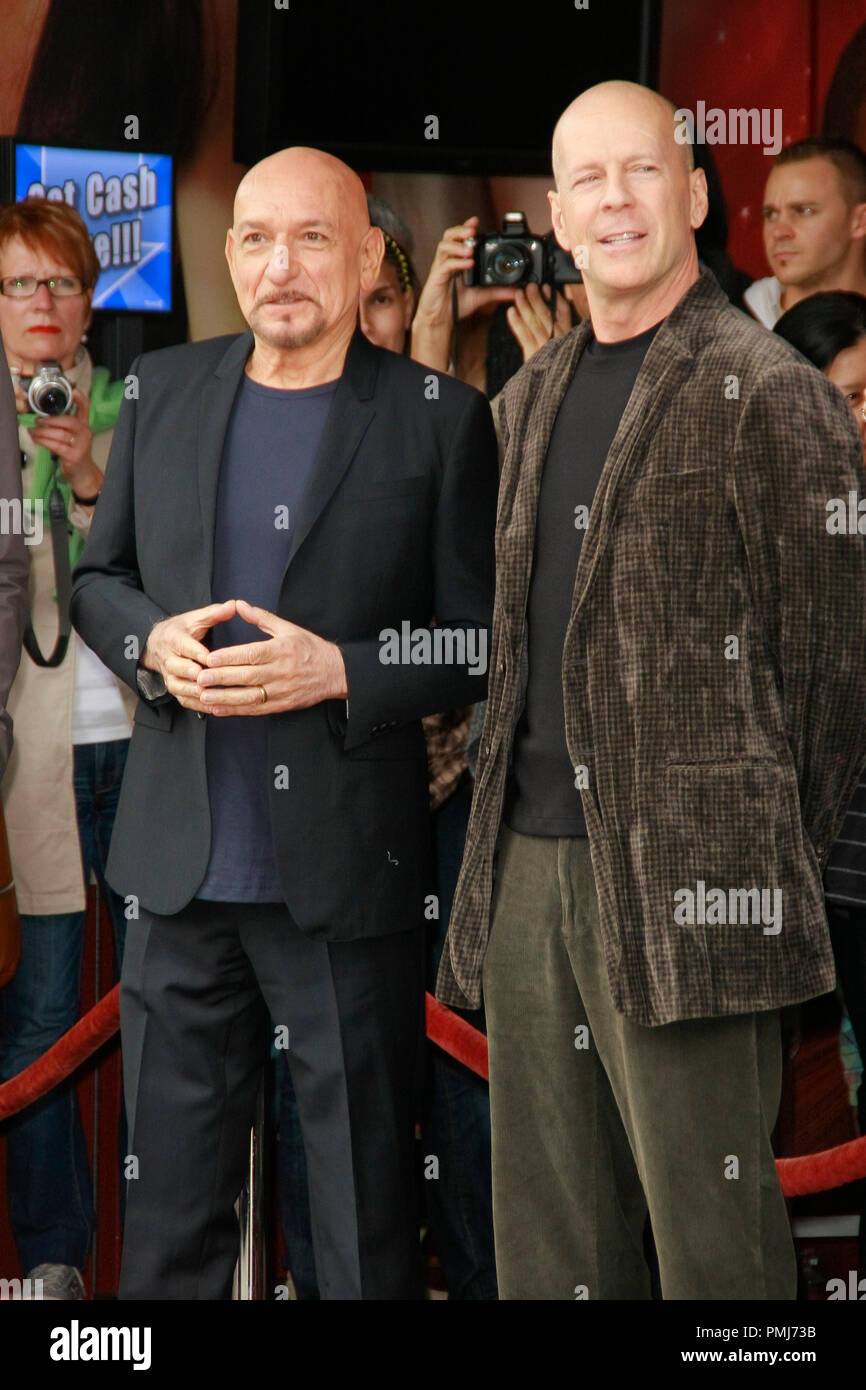 Ben Kingsley and Bruce Willis at the Hollywood Chamber of Commerce ...