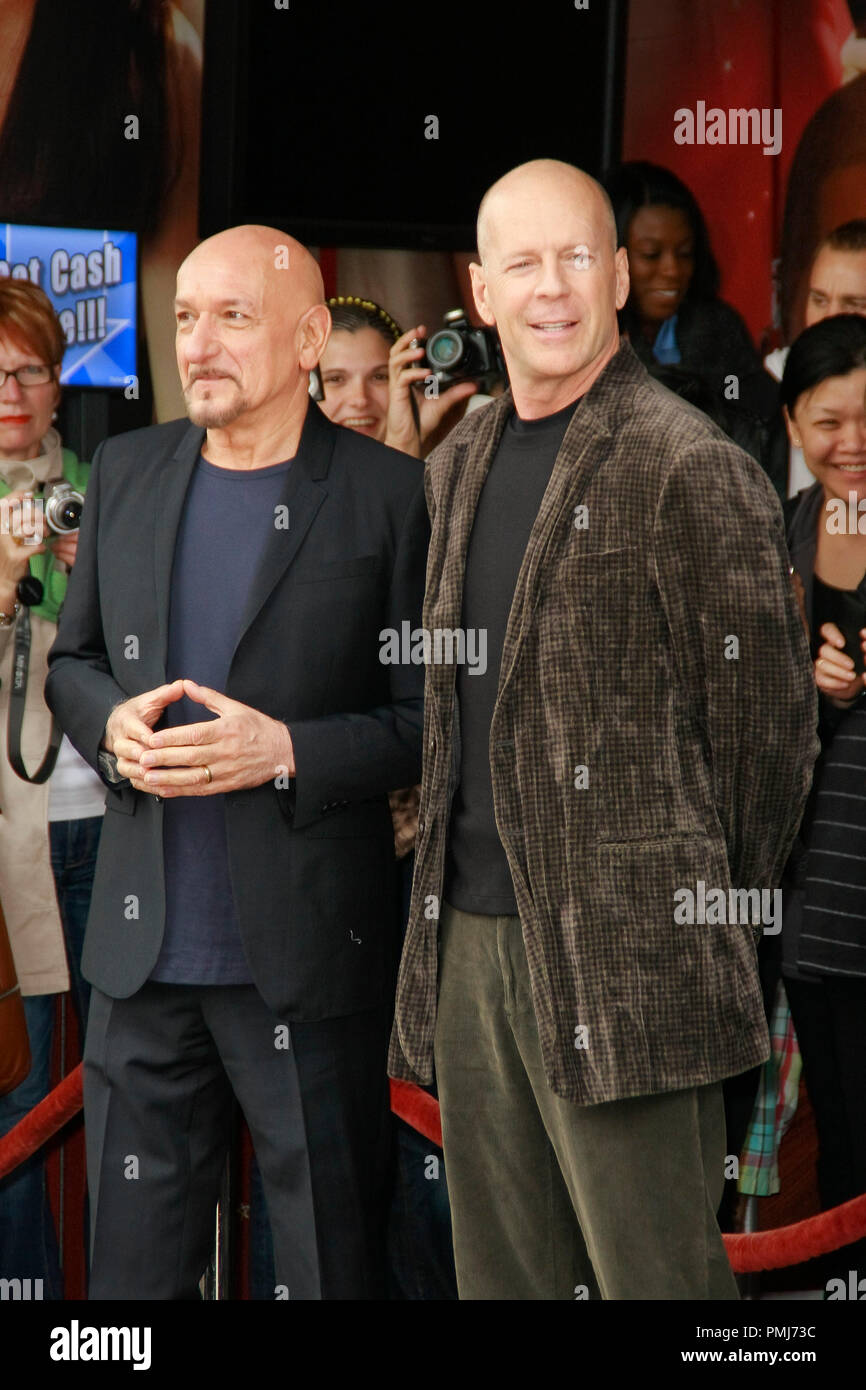 Ben Kingsley and Bruce Willis at the Hollywood Chamber of Commerce ...