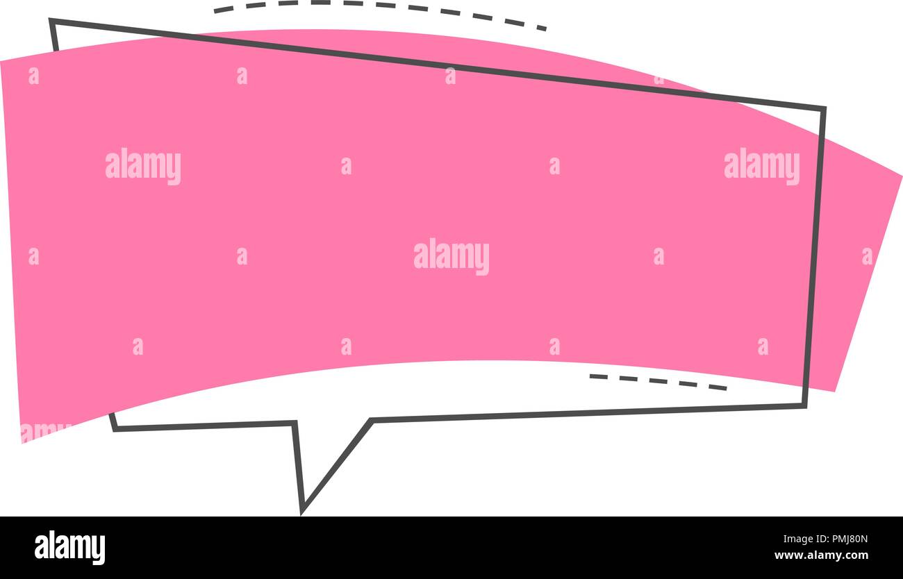 Blank bubble for quotes or slogans sales. Bright pink banner. Vector ...