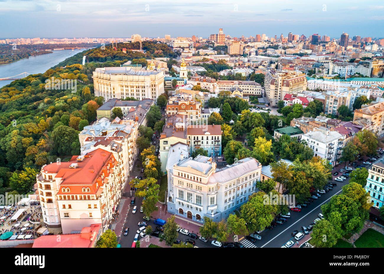 Aerial view of the historic centre of Kiev, Ukraine Stock Photo - Alamy