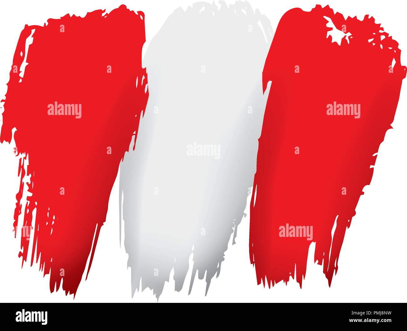 Peru flag, vector illustration on a white background Stock Vector Image ...