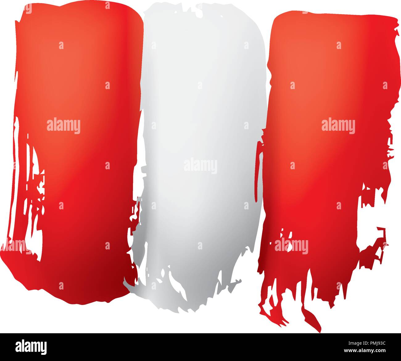 Peru flag, vector illustration on a white background Stock Vector Image ...