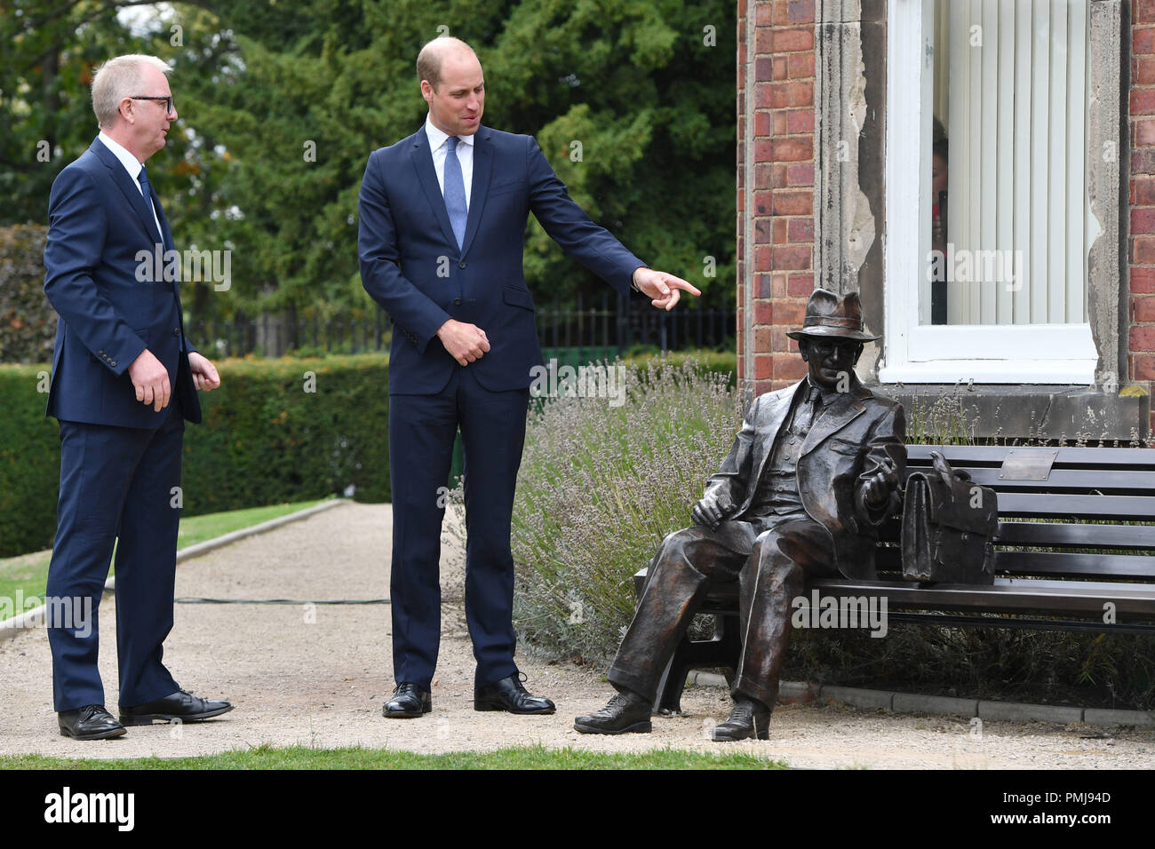 The Duke of Cambridge (right) with Ian Austin MP as he unveils a new ...