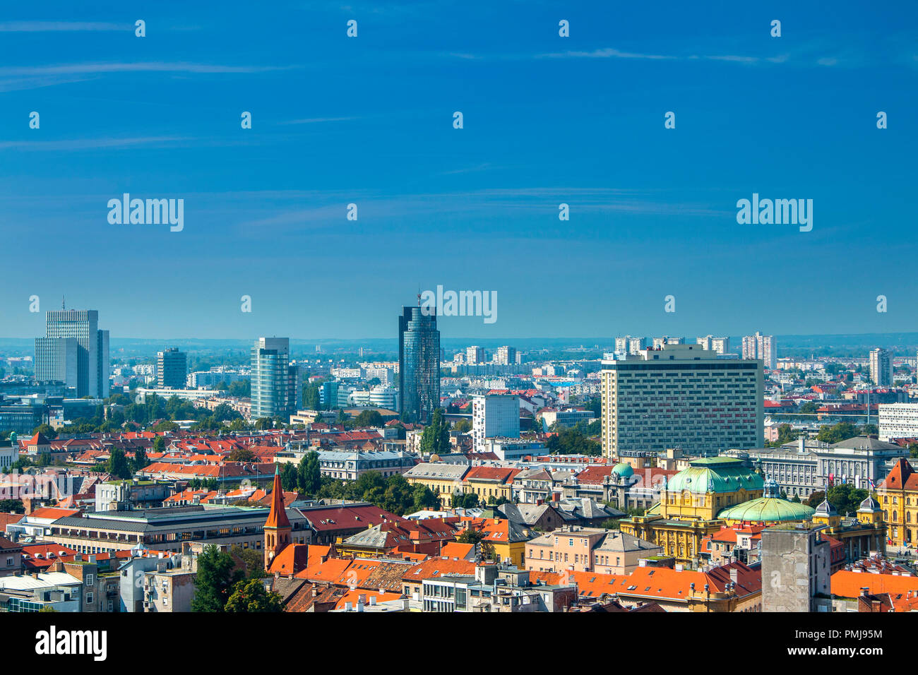 Zagreb down town skyline and modern business towers panoramic view ...