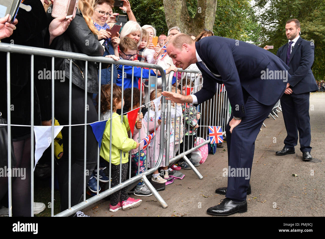The Duke of Cambridge meets members of the public after unveiling a new ...