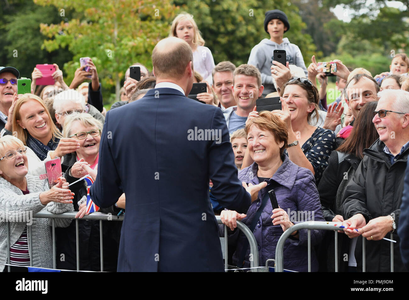 The Duke of Cambridge meets members of the public after unveiling a new ...