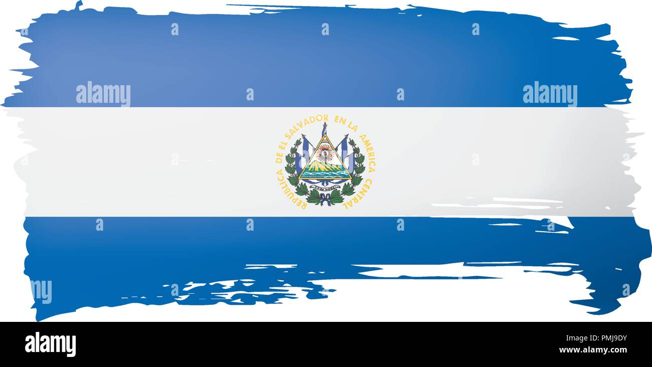Salvador flag, vector illustration on a white background Stock Vector ...