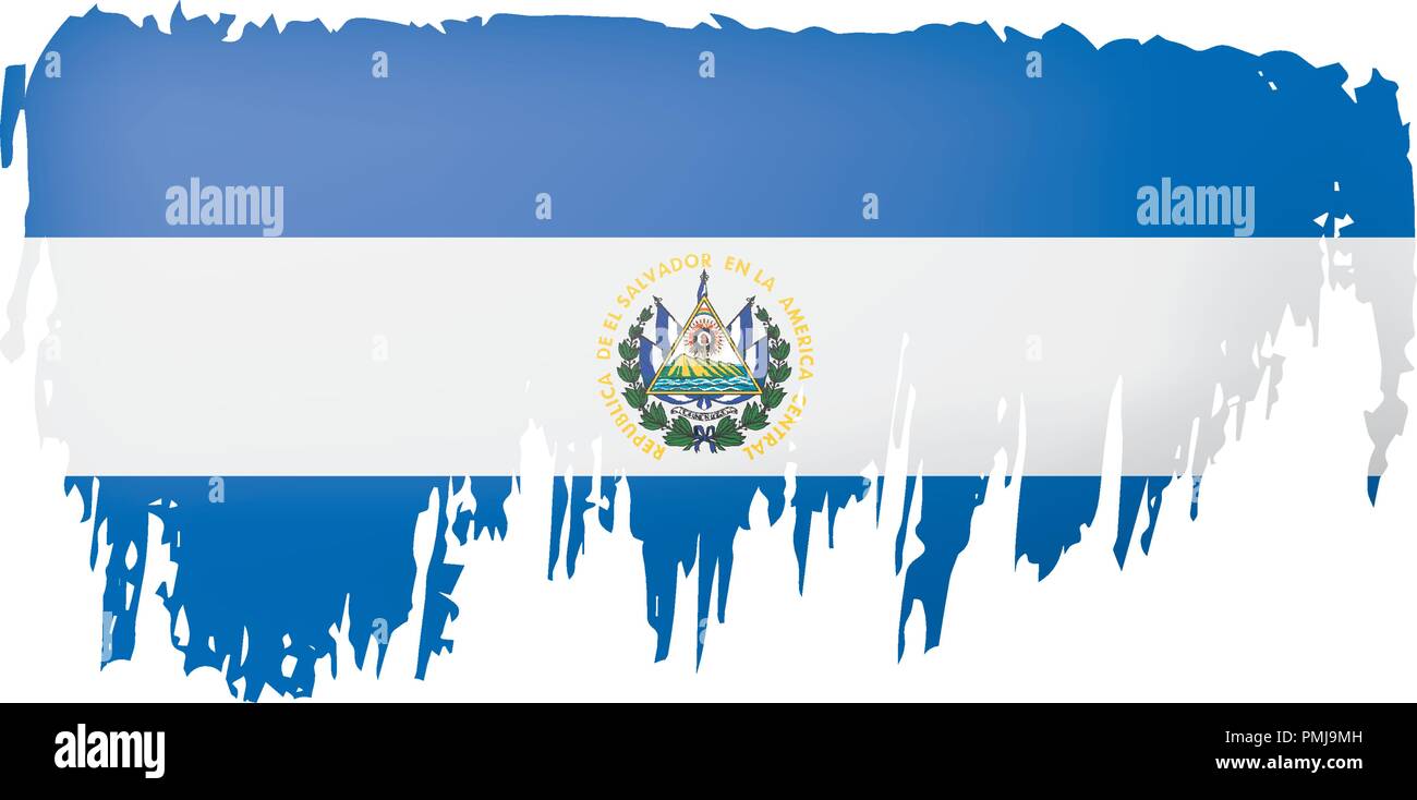 Salvador flag, vector illustration on a white background Stock Vector ...