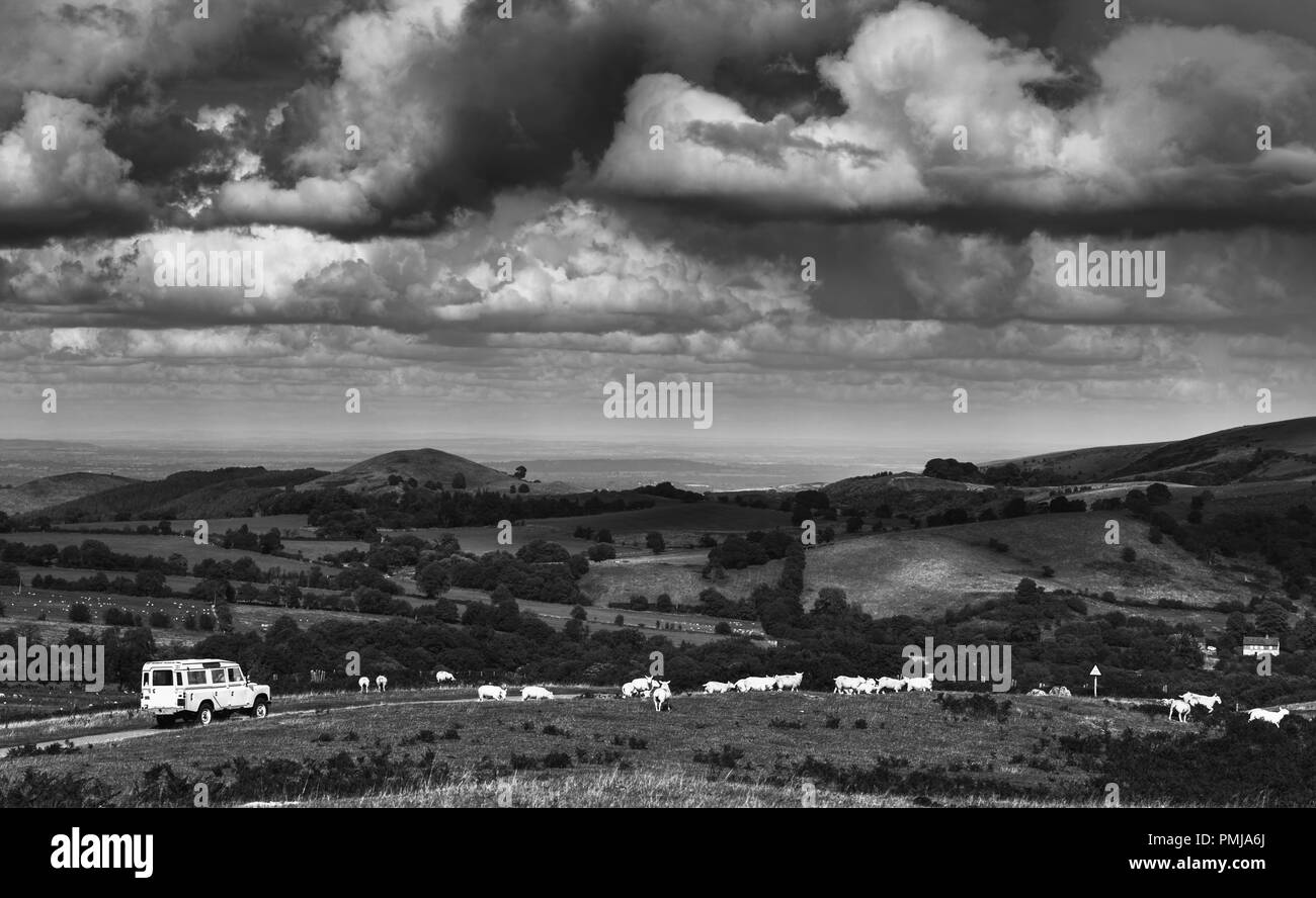 Driving in uk countryside Black and White Stock Photos & Images - Alamy