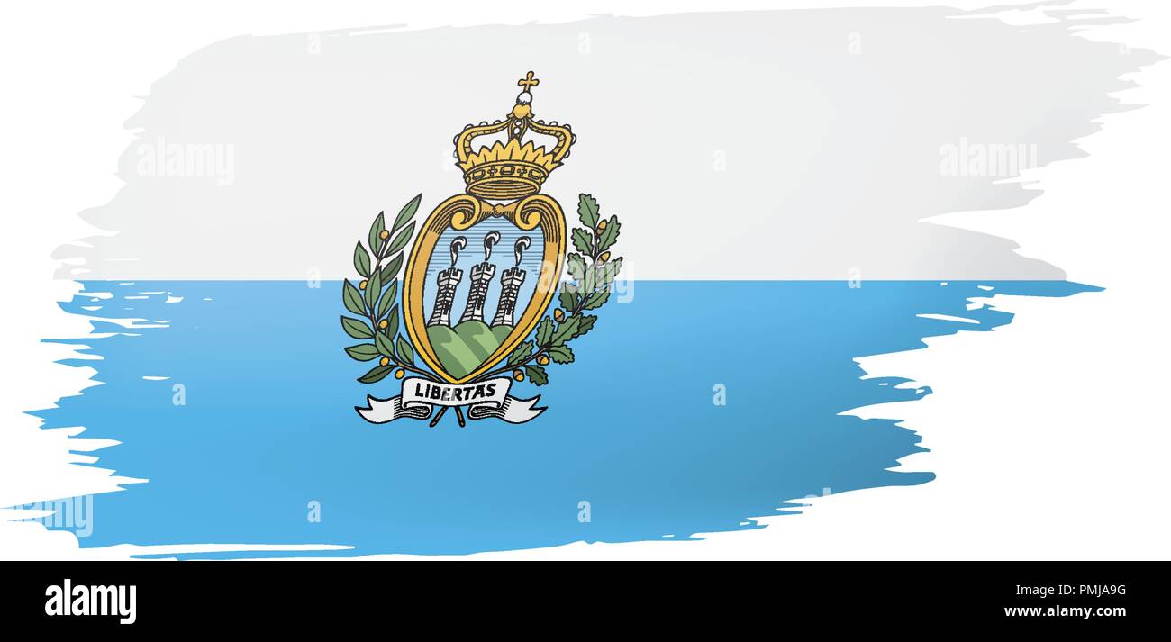 San Marino flag, vector illustration on a white background Stock Vector ...