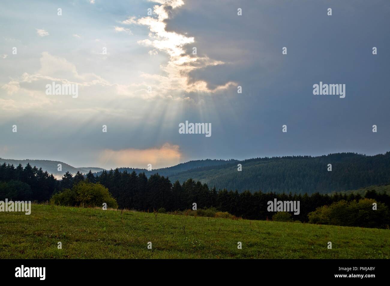 Beautiful landscape in the North Eifel in Germany Stock Photo - Alamy