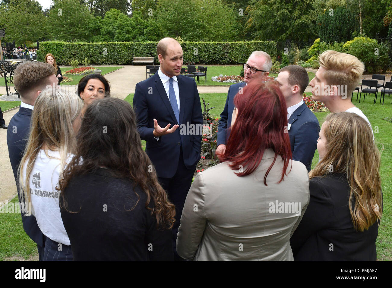 The Duke of Cambridge (centre) speaks with Holocaust Educational Trust ...