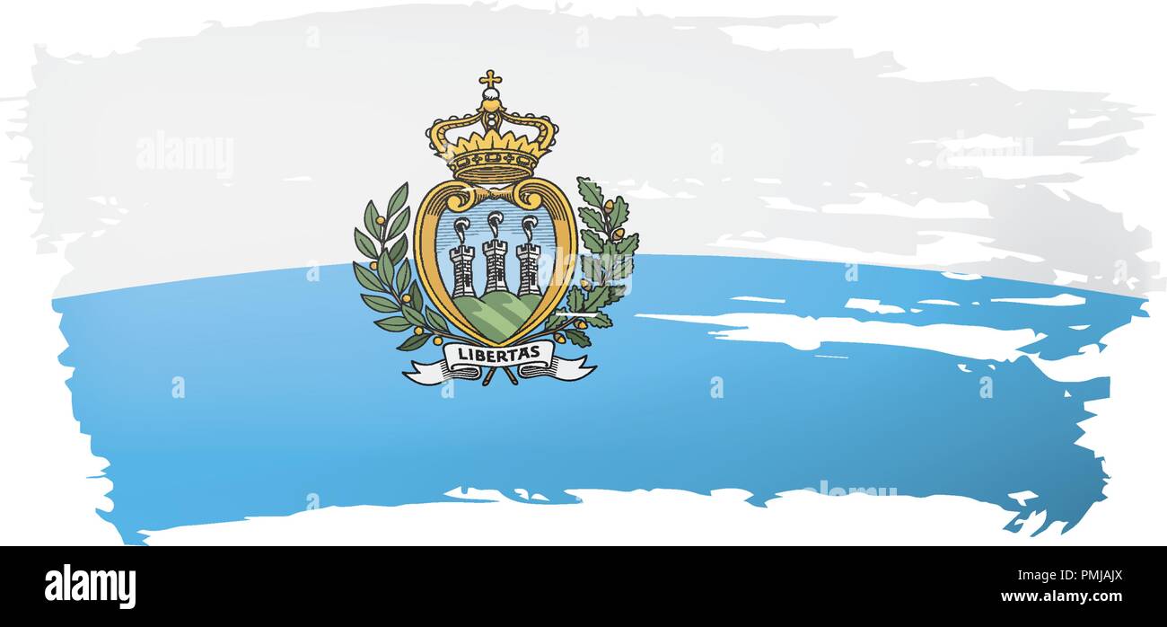 San Marino flag, vector illustration on a white background Stock Vector ...