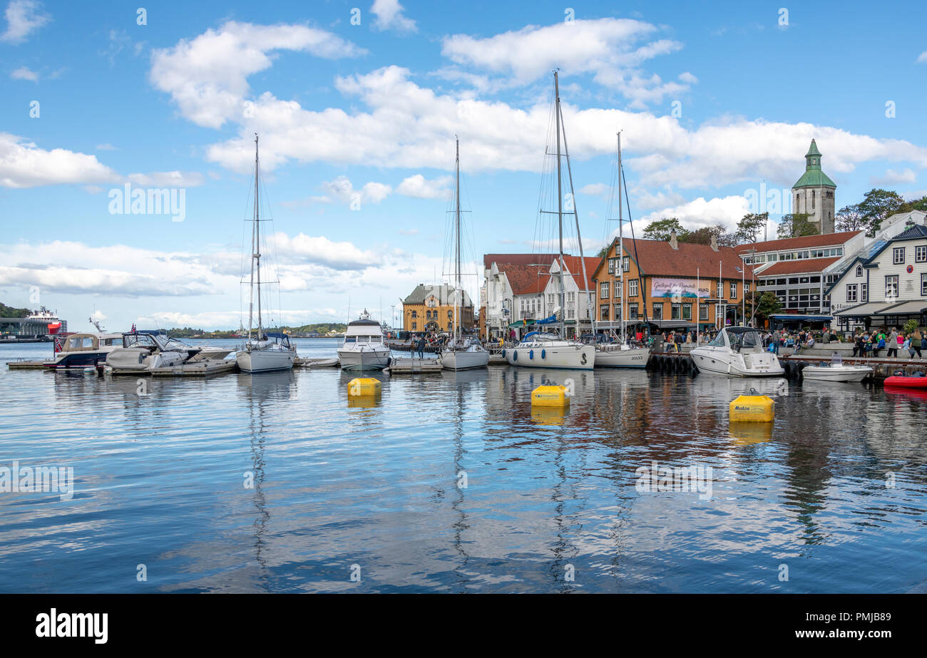 Pretty harbour-side buildings in Stavanger, Norway Stock Photo - Alamy