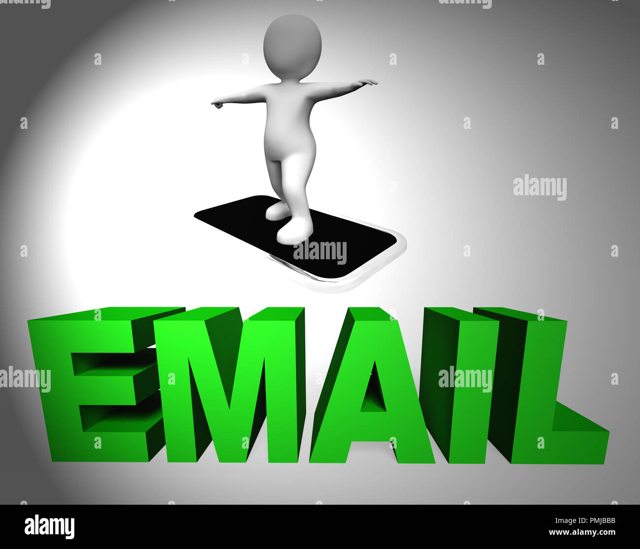 Email Automation Digital Marketing System 3d Rendering Shows Automated ...