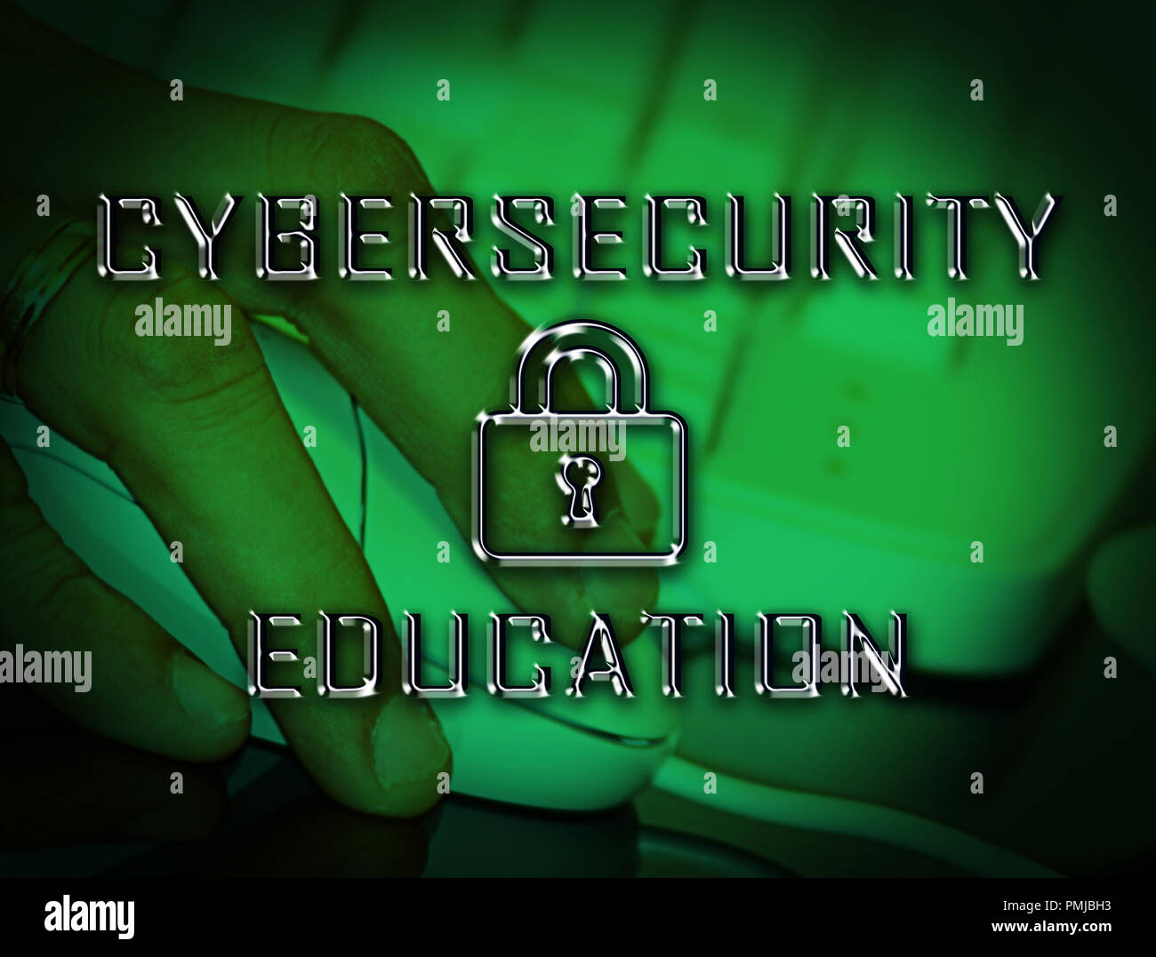 Cybersecurity Education Security Seminar Teaching 3d Illustration Shows ...
