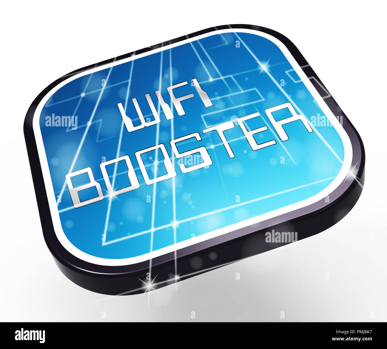 Wifi Booster Wireless Extension Repeater 3d Rendering Means Hot Spot ...