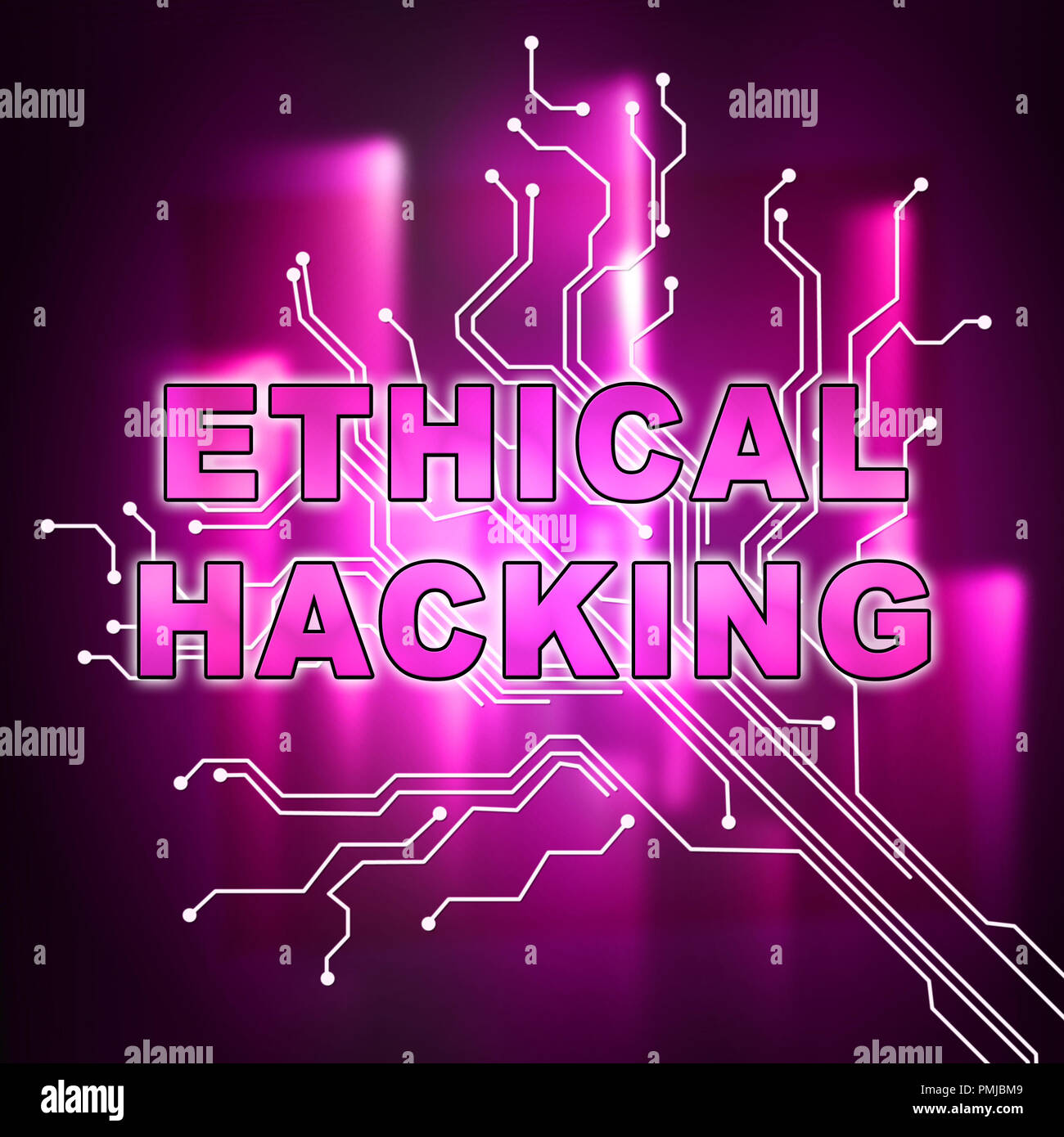 Ethical Hacking Data Breach Tracking 2d Illustration Shows Corporate ...